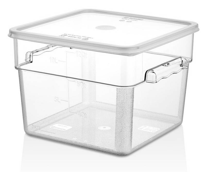 POLYCARBONATE SQUARE FOOD STORAGE CONTAINERS 11,4LT, BRQ12T, STORAGE ...