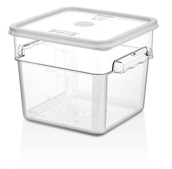 POLYCARBONATE SQUARE FOOD STORAGE CONTAINERS 7,6LT, BRQ8T, STORAGE ...