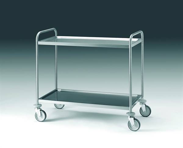 STAINLESS STEEL TROLLEY 2 SHELVES 800X500mm load 120 kg, MS802L ...