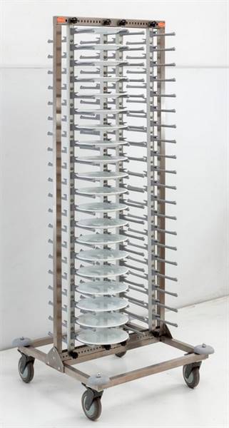 STAINLESS STEEL AND ALUMINIUM TROLLEY FOR CARRYING DISHES, TIA-80, DISH ...